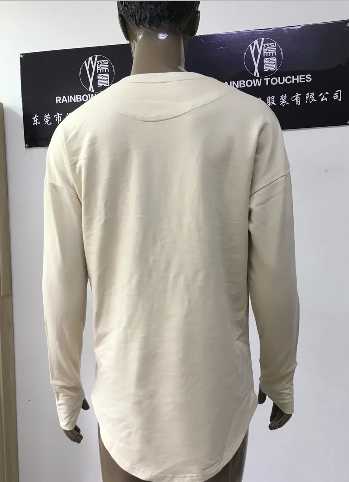 Distressed Custom Drop Tail T Shirt Dry Fit Long Line Curved Hem Tee ...