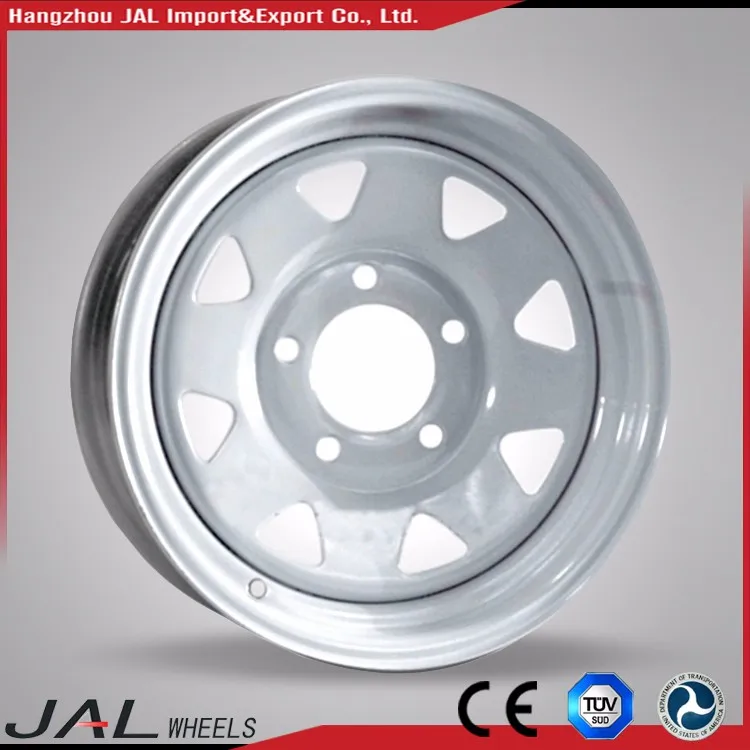 4 Hole Steel Car Wheels 4x4 Trailer Wheels 13 Inch White Spoke 4x100 ...