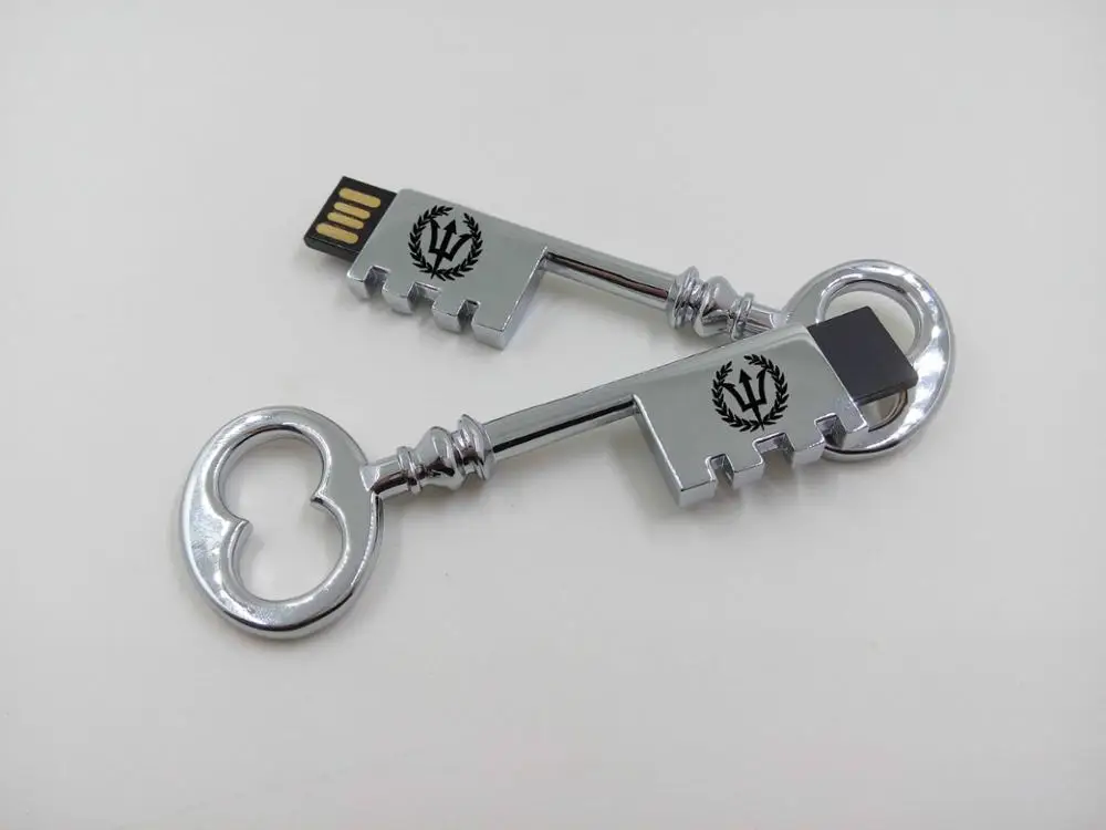 Silver Metal Key Usb Stick Flash Drive Antique Key Support 8gb - Buy ...