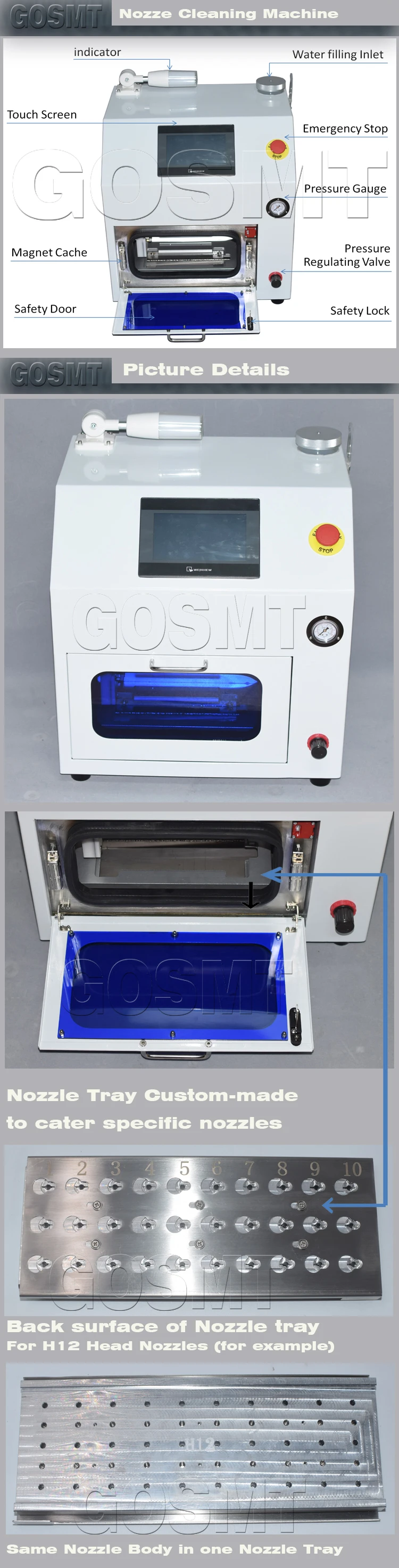 Professional Auto Mounter Nozzle Cleaner Smt Nozzle Cleaning Equipment ...