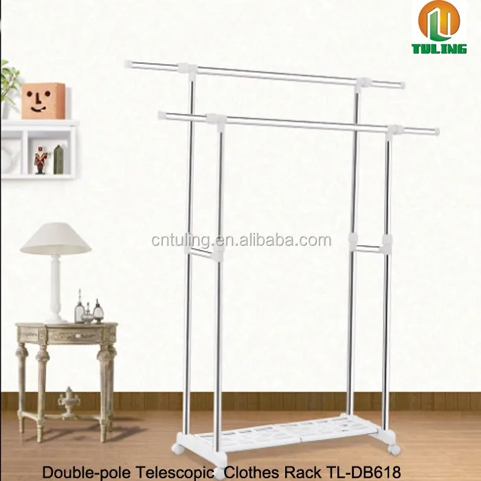 Mobility Household Hanging Rotating Clothes Rack-double Pole L&h ...