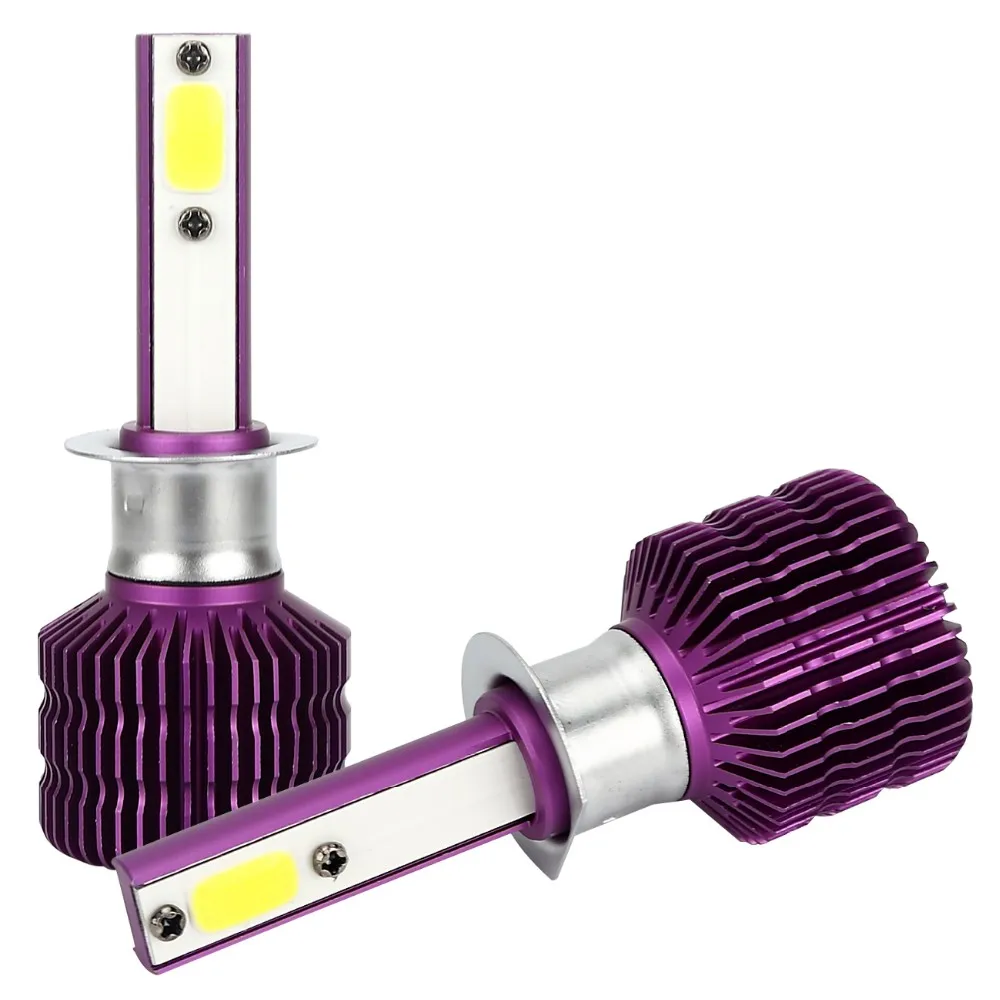 Auto Parts,Car Lamp Purple Color Led Headlight H1 H3 H7 12v 24v 1800lm ...