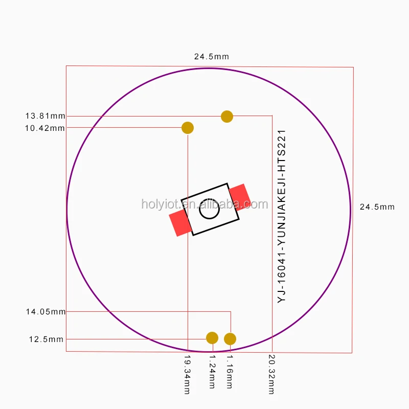 small size HTS221 Bluetooth 4.0 temperature sensor humidity sensor ...