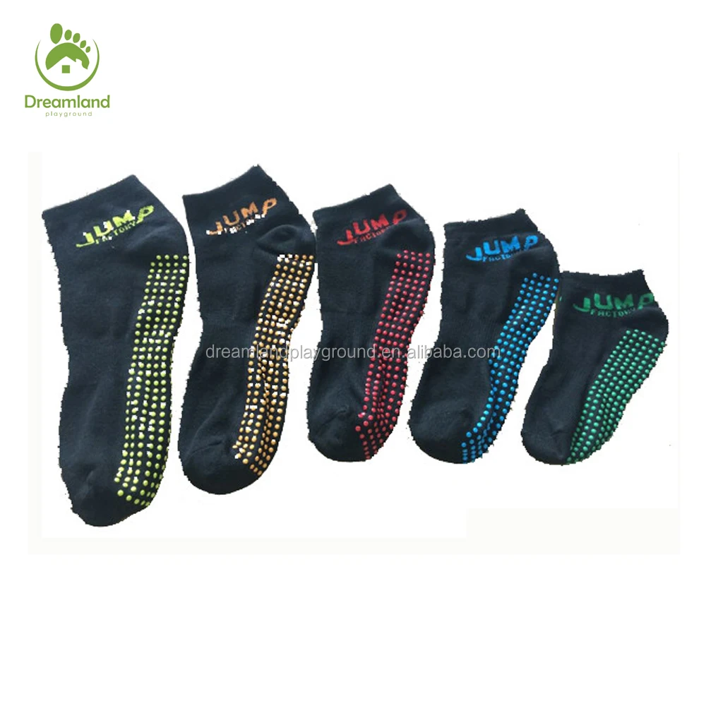 Trampoline Park Unisex Polyester Socks,Ankle High Anti-slip Grip Sock ...