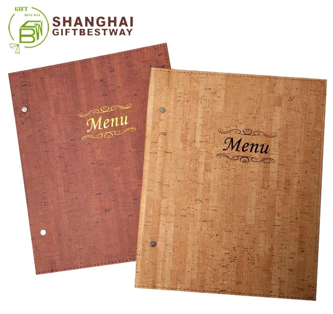 Wood Pu Leather Restaurant Drink Menu Holder For Hotel And Bars - Buy ...