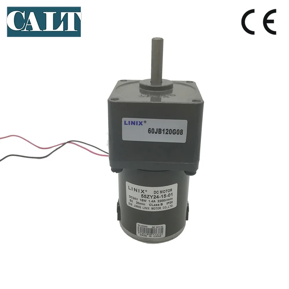 55zy24-15 Linix Motor 8mm Shaft 2200rpm Dc Geared Permanent Magnet ...