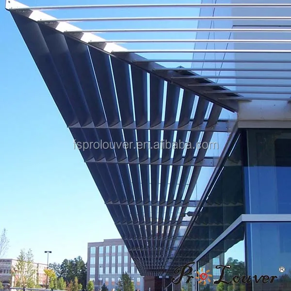 Aerofoil Aluminum Extrusion Sun Louver Exterior Cladding Louver,Fixed ...