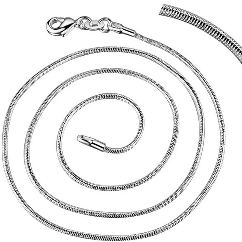 1mm Real Size Thick Silver Snake Chain - Perfect for Gifts