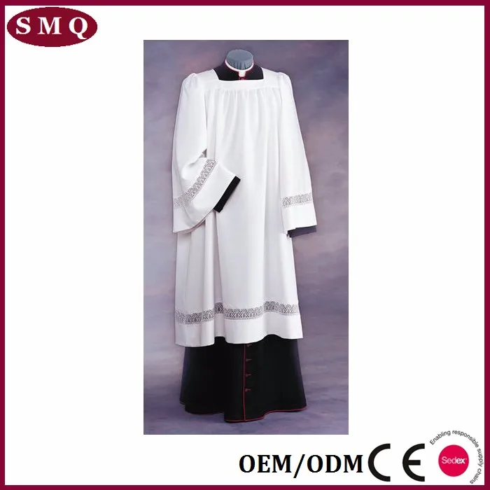 White Priest Surplice Shirt Robe Clergy Surplice - Buy Clergy Surplice ...
