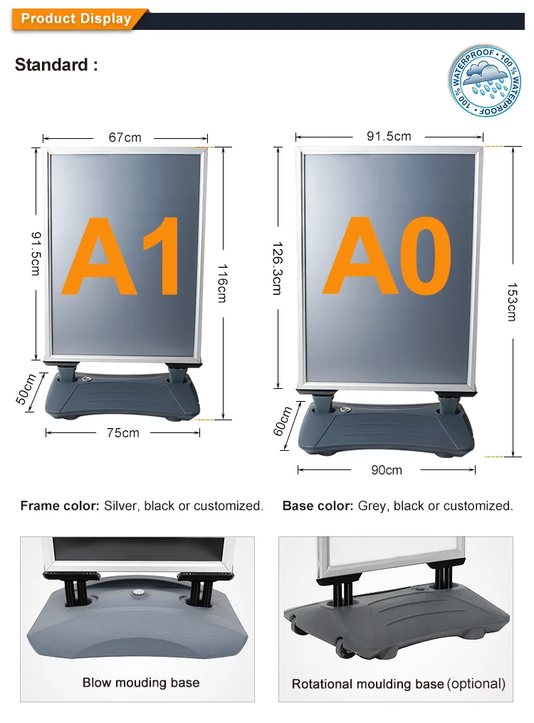 High Quality Outdoor 100% Waterproof A1 Double Sided Waterbase Poster ...