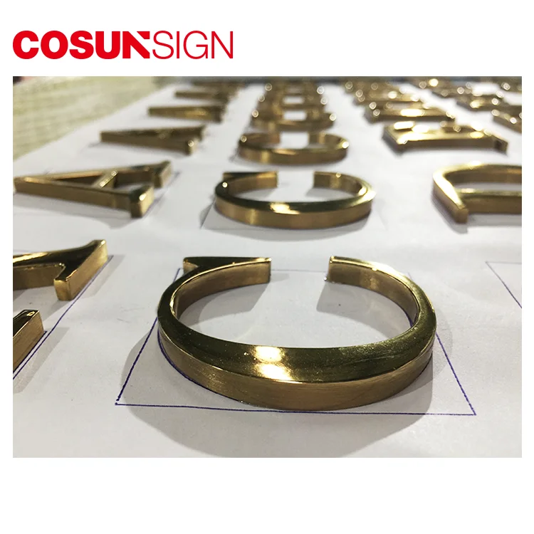 Famous Brass Logo Solid Letters - Durable & Customizable
