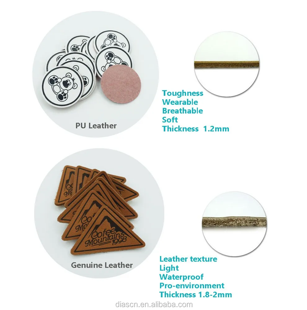 Wholesale Custom Brand Logo Pu Jeans Embossed Leather Label - Buy ...