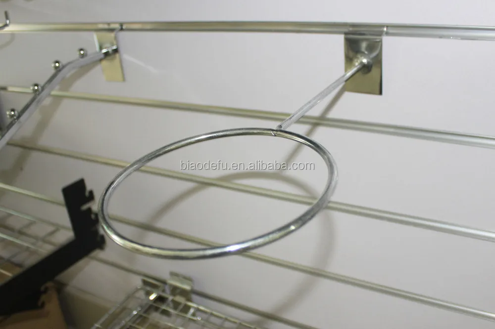 New Chrome Football Holder Ring Hook Slatwall Slat Slot Wall Retail ...