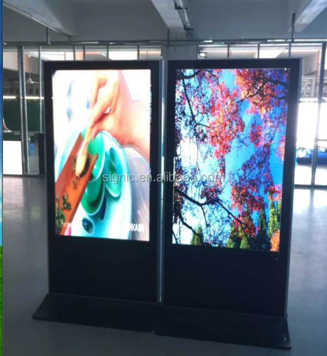 55inch Led Floor Freestanding Integrate Standing Digital Media Screen ...