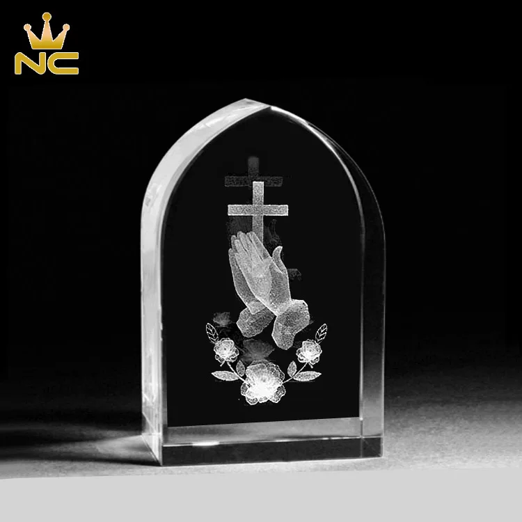 Jesus Cross Angel Design Religious Crystal For 3d Laser Engraving ...