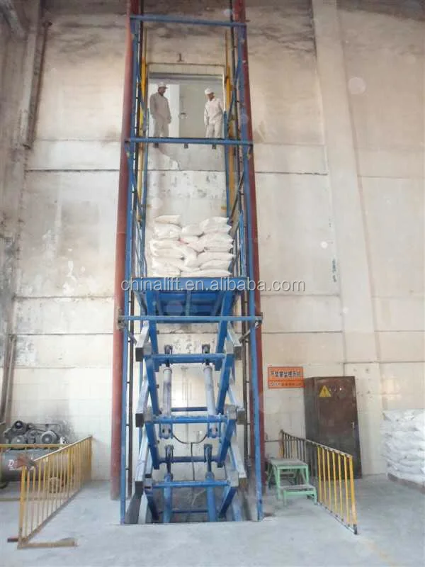 Scissor Guide Rail Lift Warehouse Freight Elevator/hydraulic Lift - Buy ...