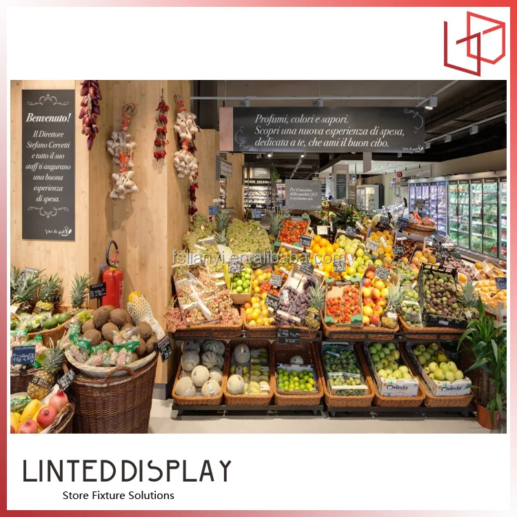 Nice Looking Shelf Display For Fruit Shop Design Display Counter For ...