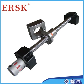 Bearing Steel 8mm Shaft Axis Ball Screw With 2mm Lead Screw Drive With ...