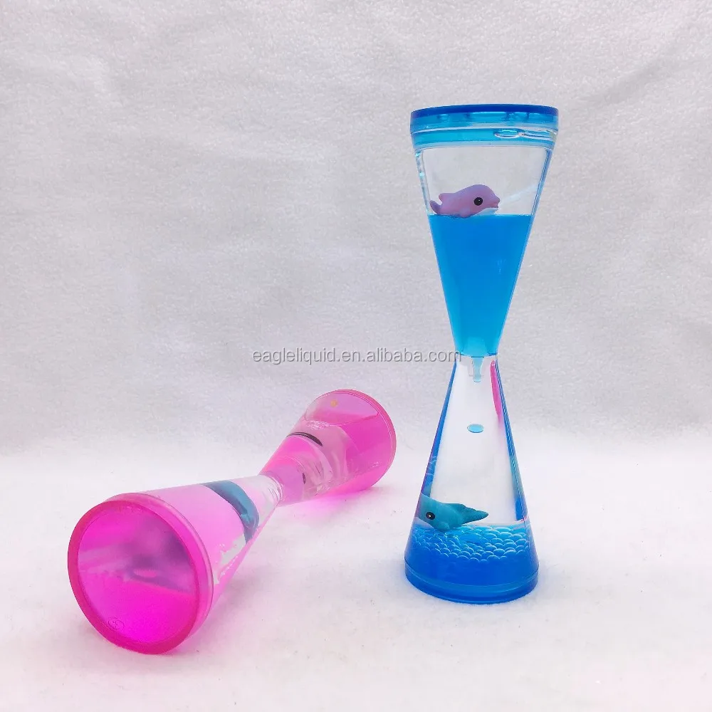 Round Liquid Sand Timer Acrylic Hourglass - Buy Liquid Motion Timer Toy ...