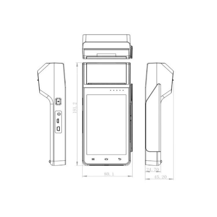 Android Handheld Pos Machine,Pos Terminal With Printer For E-wallet ...