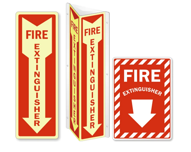 Fire Extinguisher Sign Safety Sign With Luminous Powder Coating - Buy ...