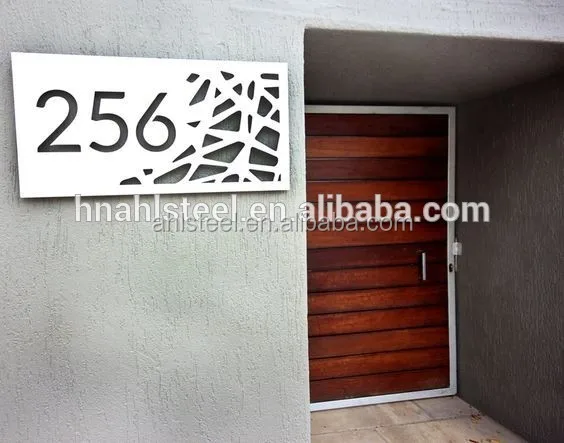 Laser Cut Corten Steel Vintage Signs with Door Numbers