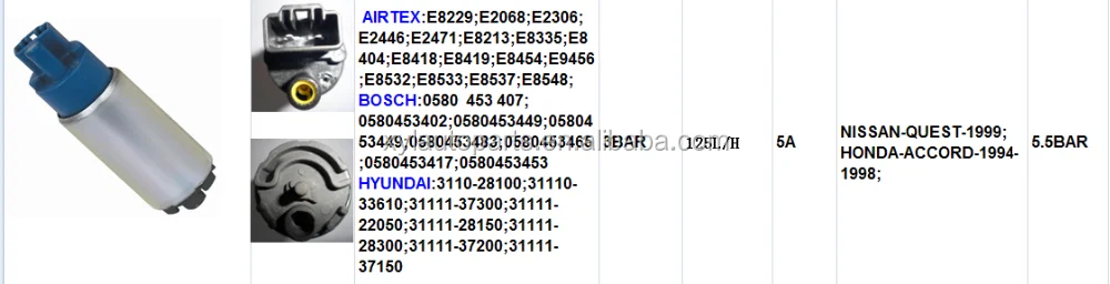 E8229 31111-37300;31111-22050 E8532;e8533;e8537;e8548 Electric Fuel ...