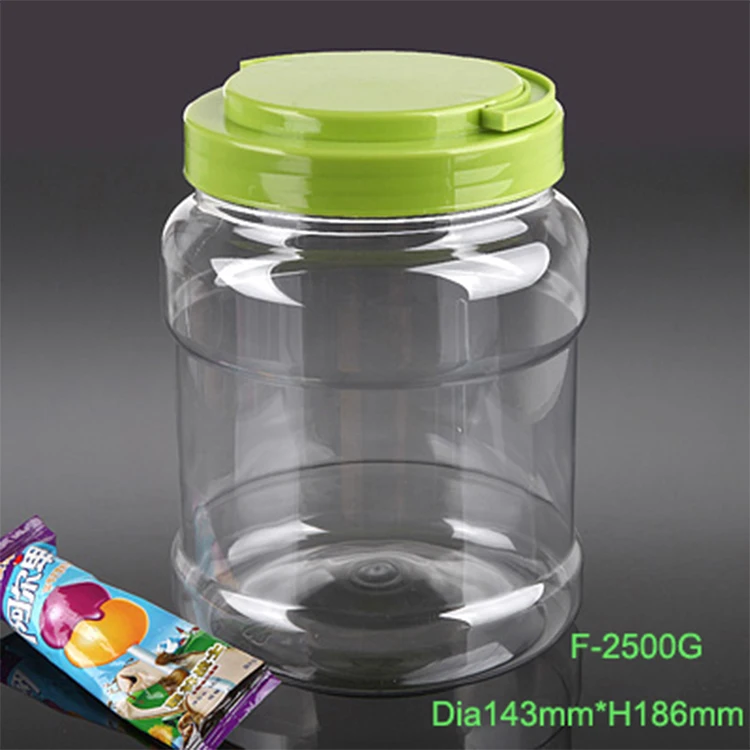 1l Plastic Peanut Packaging Pet Food Container Jar With Handle Cap ...
