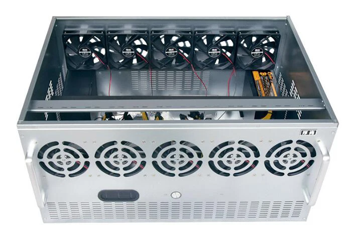 Customized 7.5U Server Case for 12GPU System - White ATX