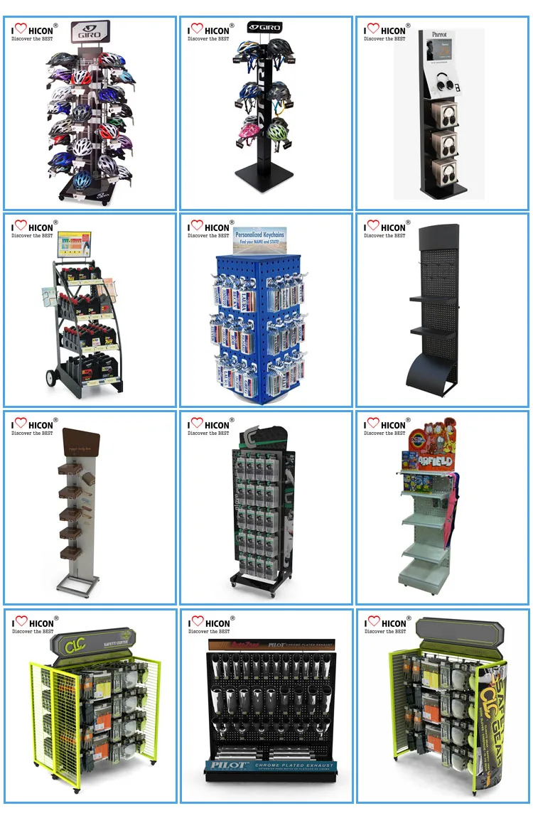 Merchandising Fixture Retail Store Peg Hook Lighting Freestanding Metal ...