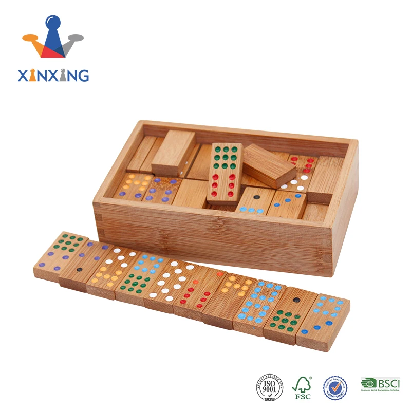 Mini Dominoes Set Double 6 Bamboo Board Game 28 Tokens - Buy Double 6 ...