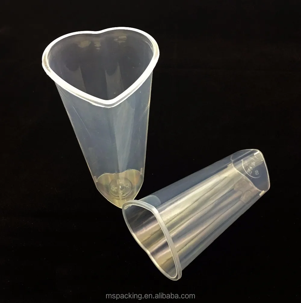 Heart Shaped Tall Disposable Cups - Custom Printed Wholesale