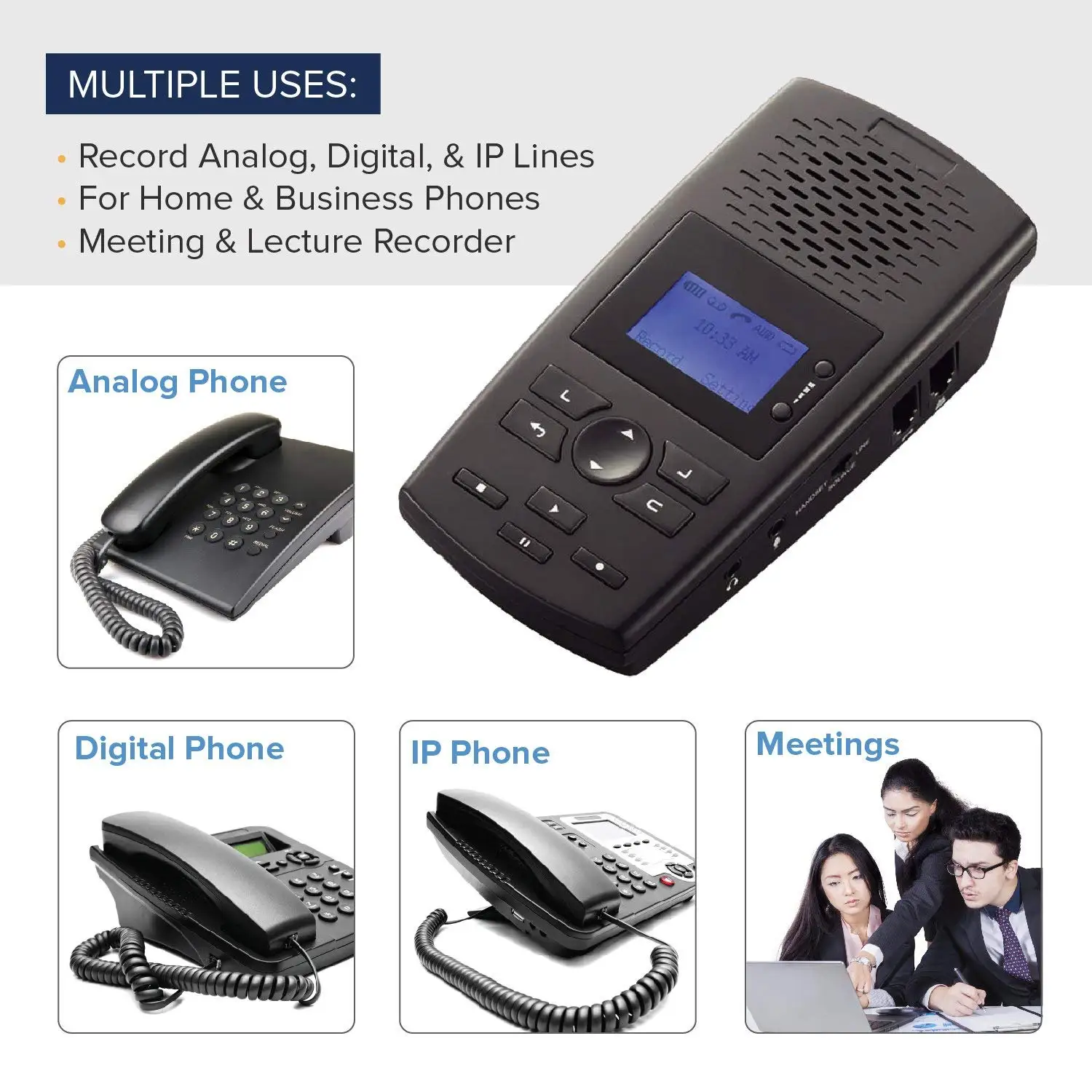 Telephone Recorder Sd Card 560hours Recording Time,Recording ...