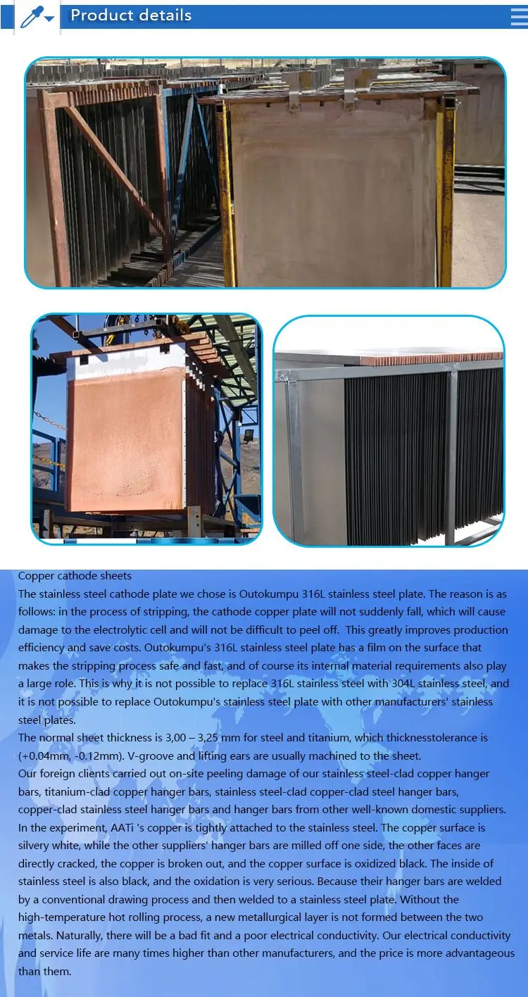 Stainless Steel Cathode Sheet For Electrolytic Copper - Buy Copper ...