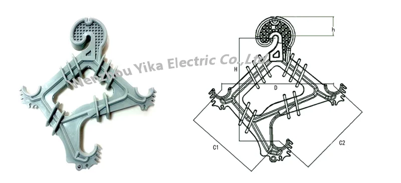 24kv Cable Spacer 22kv High Voltage 33kv - Buy 24kv Cable Spacer,22kv ...