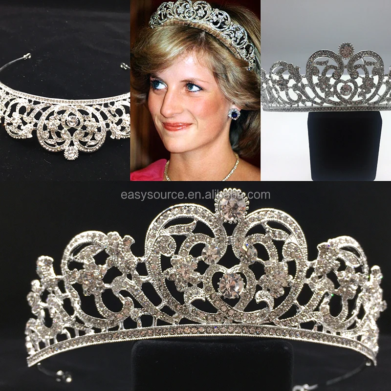 Princess Diana Spencer Tiara - Elegant Rhinestone Bridal Tiara