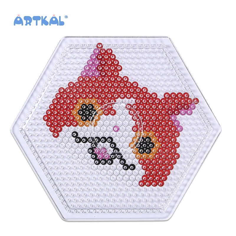 Artkal 5mm Fuse Beads Plates Hexagon 14.5cm Hama Beads Pegboard For ...