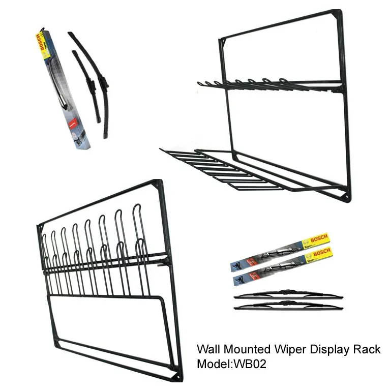 Wall Mounted Windshield Wiper Blade Display Folding Stand