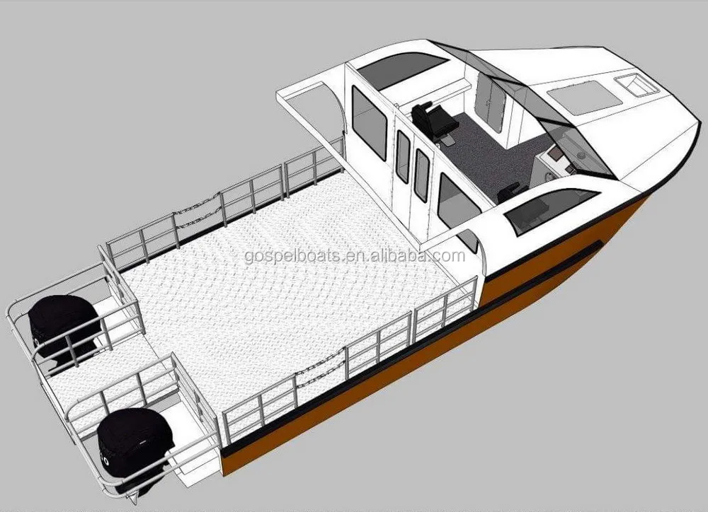 9m Aluminum Work Catamaran With Open Deck for Transport, CE Certified ...