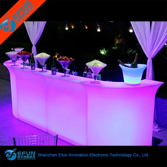Illuminé rvb couleur moderne comptoir de bar, LED portative en ...
