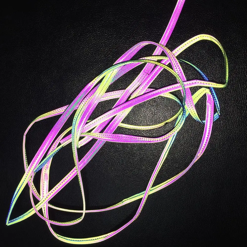 High Visibility Stretch Rainbow Reflective Piping For Sport Garment ...