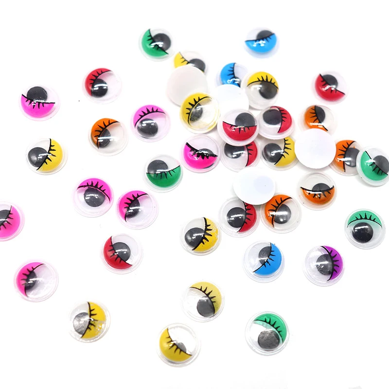 Mix Color Sizes Custom Doll Plastic Moving Eyes Stickers Wholesale Oval ...