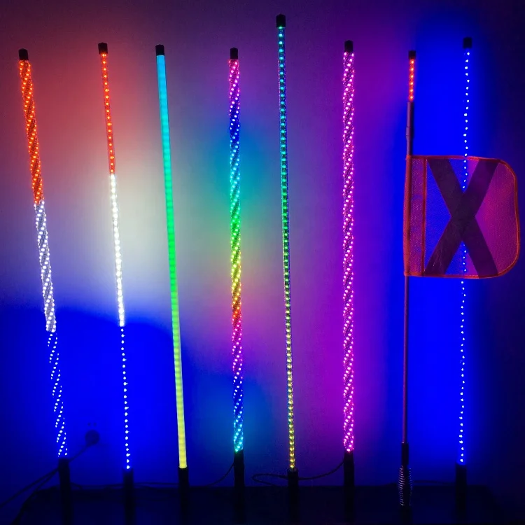 Factory Price 1.8m/2.4m/3m/3.6m Mine Safety Flag Whip With Heavy Duty ...