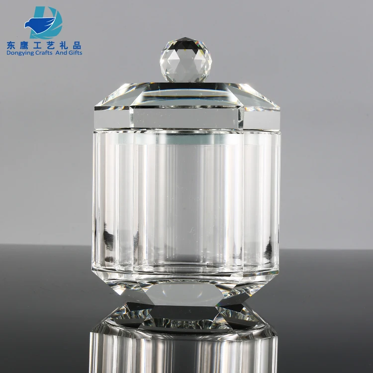 Wholesale Crystal Glass Candy Jar with Glass Lid - Modern