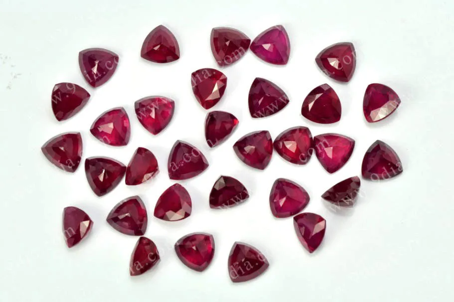 Trilliom-piedra De Rubí Natural,Piedra Preciosa De Rubí Natural Cortada ...
