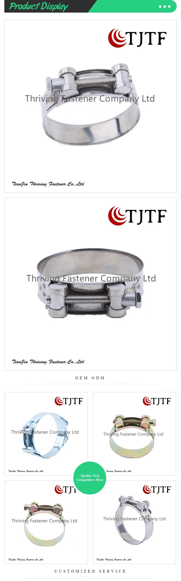 Adjustable Hydraulic Heavy Duty Hose Clamping Safety Spring Stainless ...