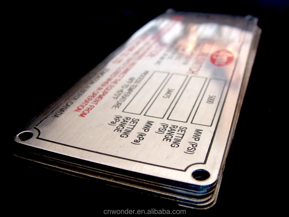 Stainless Steel Electrical Panel Generator Nameplate - Buy Generator ...