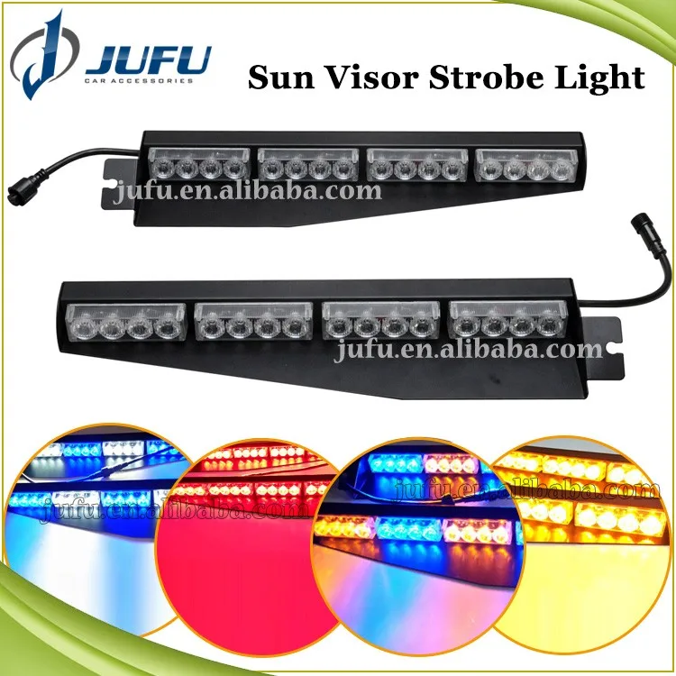 12v Sun Visor Strobe Light,Red Blue Amber Green Emergency Warning ...