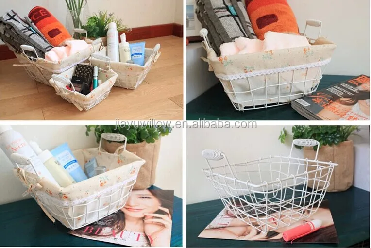 Handmade Stainless Steel Book Basket Wire Metal Letter Basket Metal ...