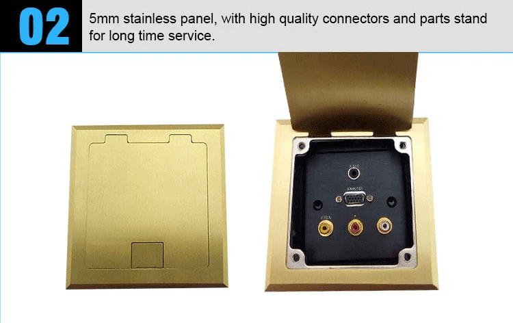 Power And Data Recessed Floor Box - Buy Floor Box,Power Floor Box,Vga ...